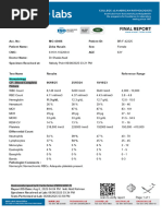 Hematology Form | PDF | Vertebrates | Medicine