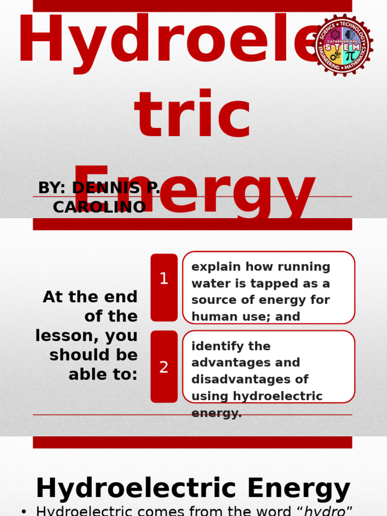 Earth Science SHS Q1 Lesson 18 Hydroelectric Energy | PDF ...