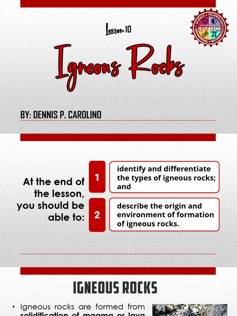 Earth Science SHS Q1 Lesson 10 Igneous Rocks | PDF | Igneous Rock ...
