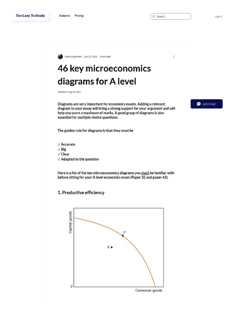 A Level Microeconomics Diagrams | PDF