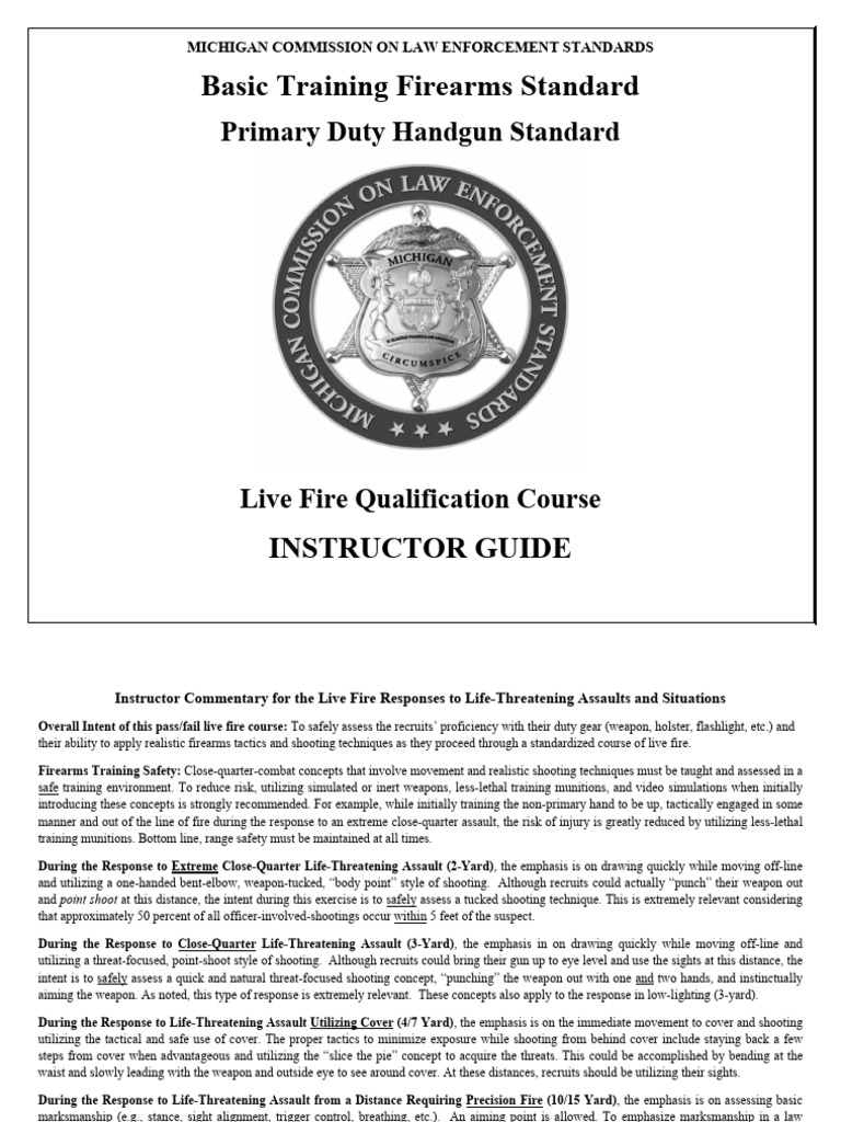 LEOSA Qualification Card Training Guide | PDF | Shooting | Projectiles