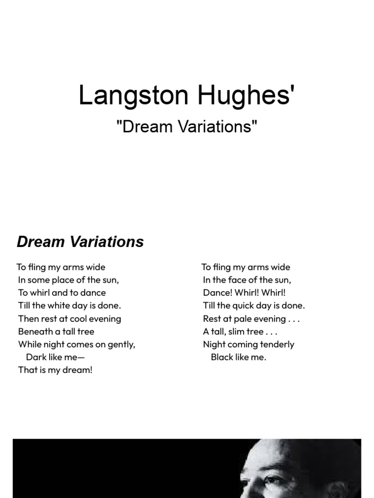 Langston Hughes Dream Variations | PDF | Poetry | Poetics