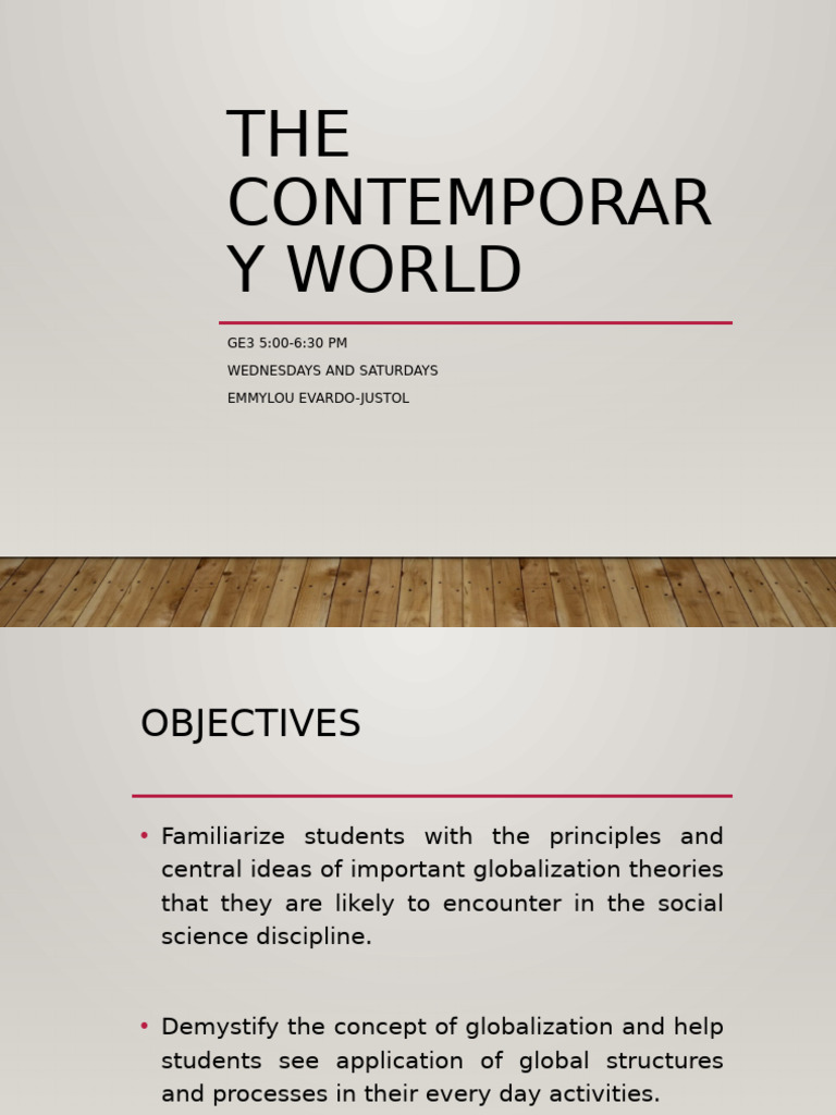 The Contemporary World | PDF | Globalization | Science