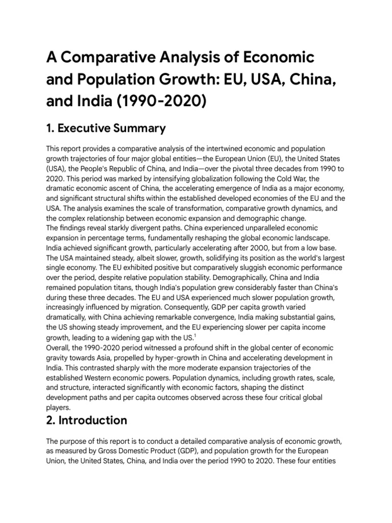 China Population Growth 1990-2020 Analysis | PDF | Cost Of Living ...