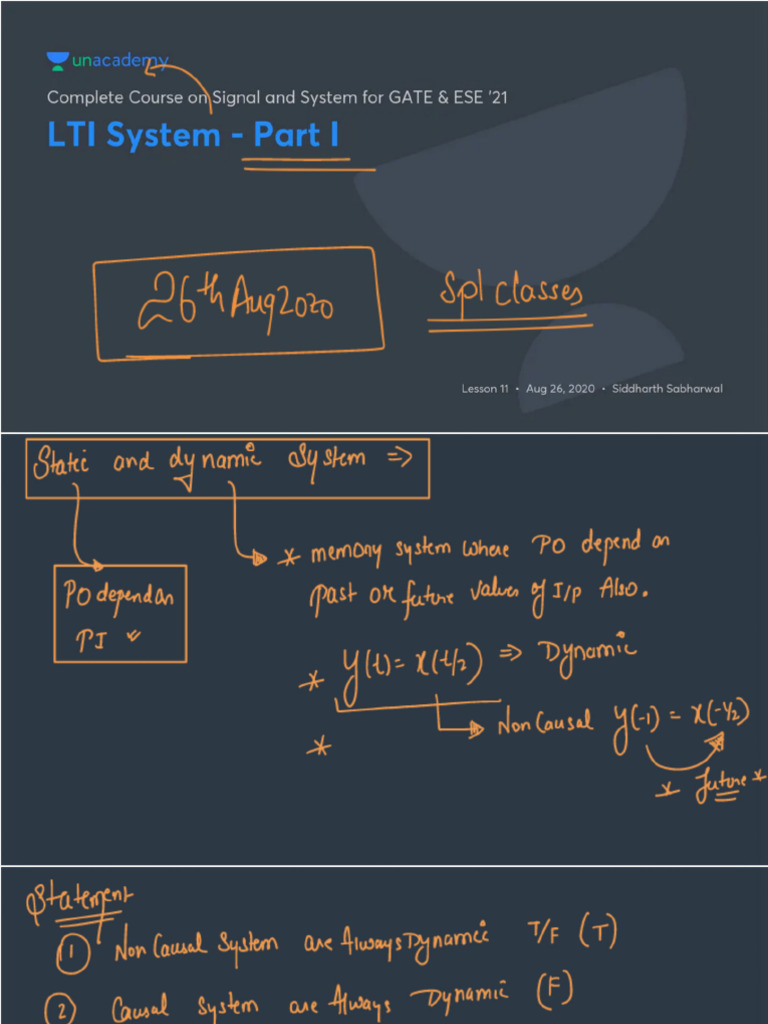 LTI System Part I With Anno | PDF