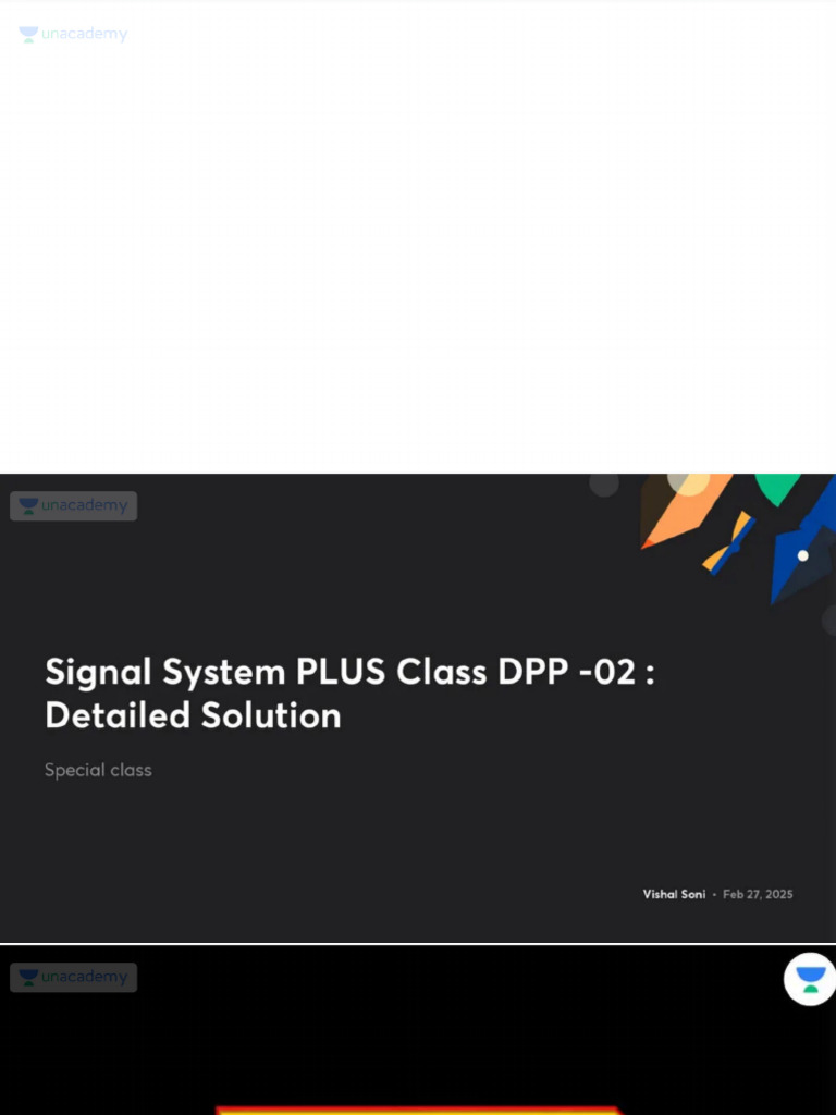 Signal System PLUS Class DPP 02 Detailed Solution With Anno | PDF