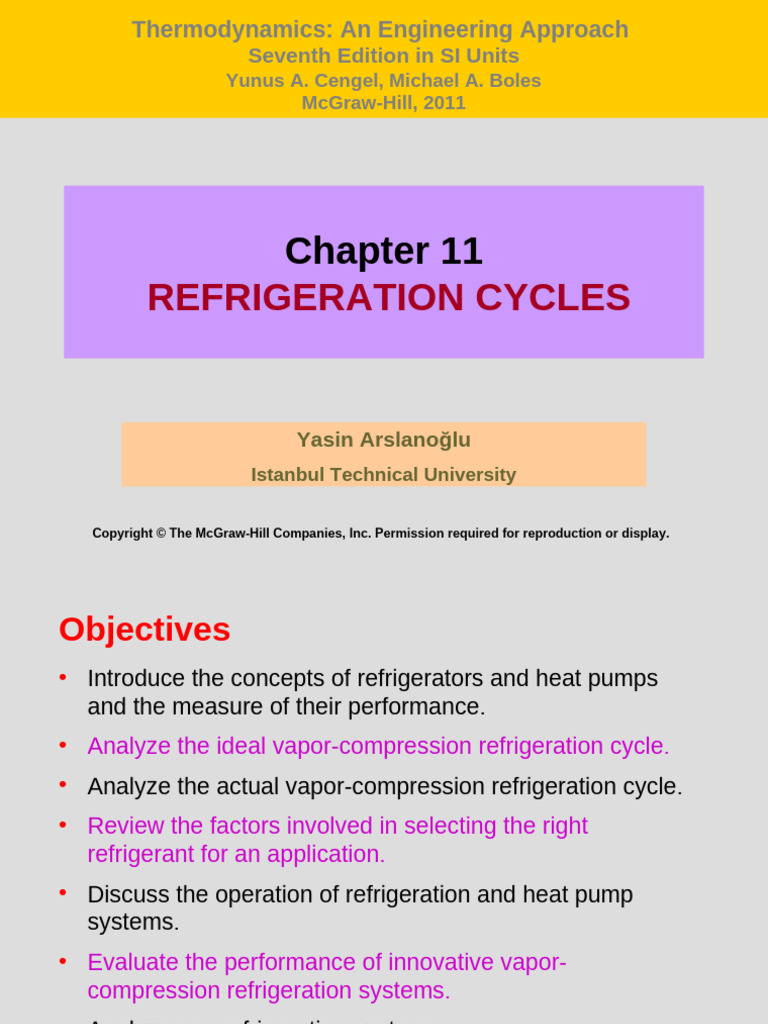 Chap 11 Lecture | PDF | Refrigeration | Heat Pump