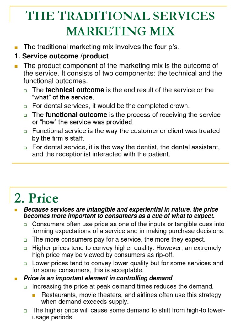 The Traditional Services Marketing Mix | PDF | Franchising | Demand