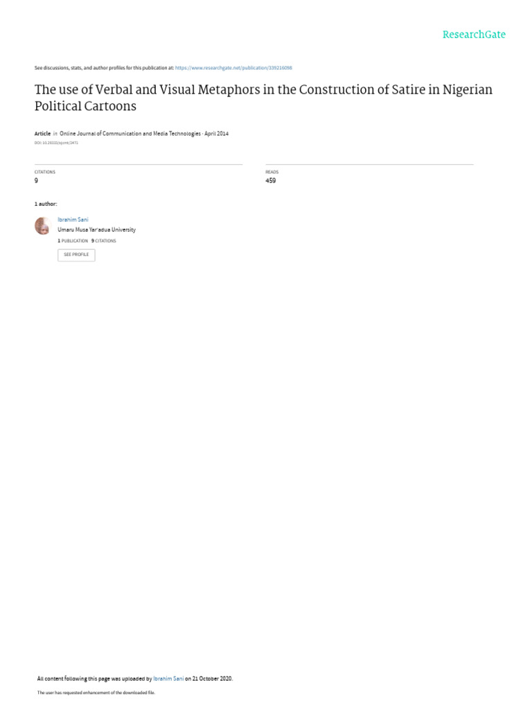 The Use of Verbal and Visual Metaphors in The Cons | PDF | Metaphor ...