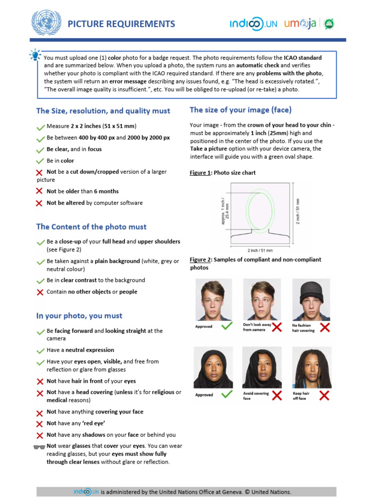 Reg Picture Requirements | PDF