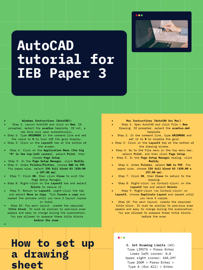 AutoCAD Setup Guide for IEB Paper 3 | PDF | Auto Cad | Computing