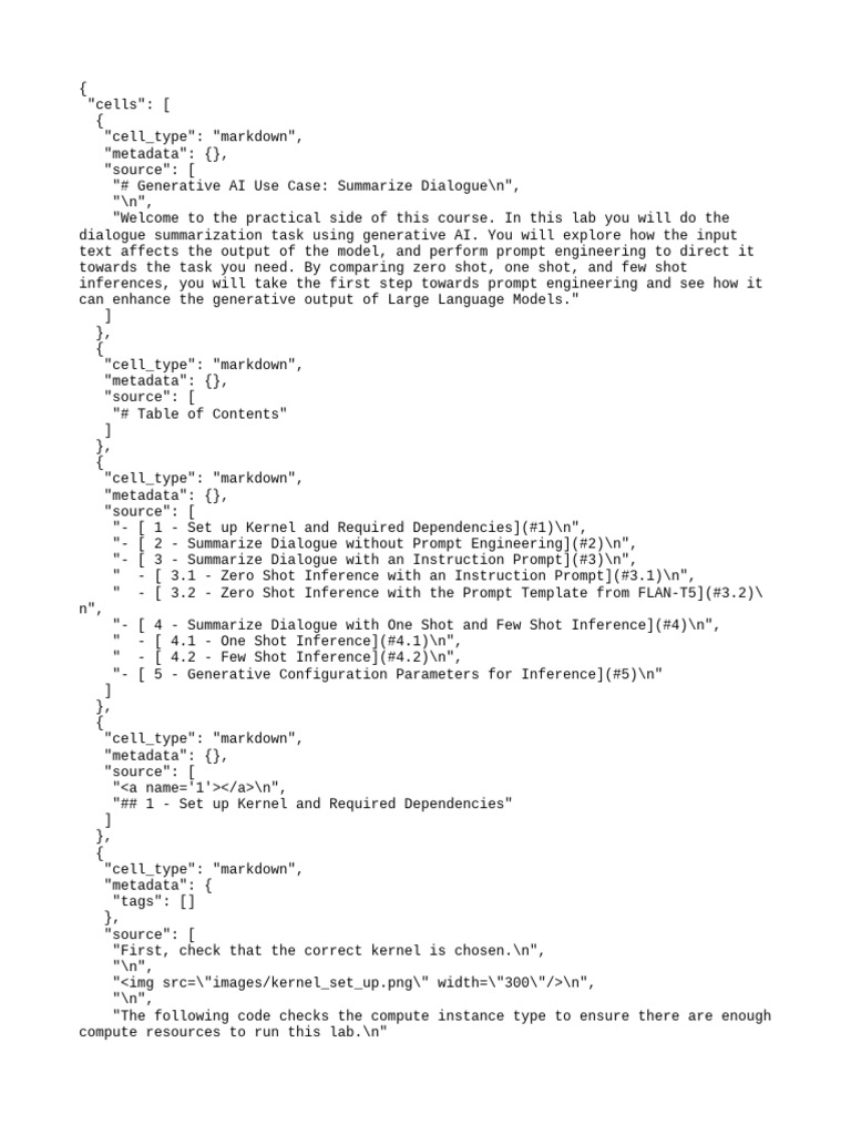 Lab 1 Summarize Dialogue | PDF | Software Engineering | Computer ...