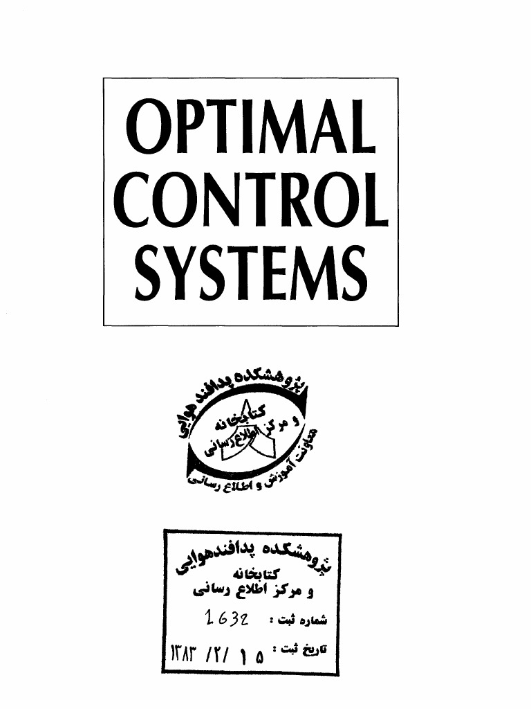 Optimal Control Systems - by Desineni Subbaram Naidu | PDF | Optimal Control | Mathematical ...