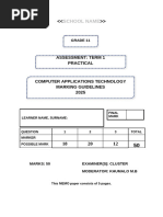 Grade 11 CAT Term 1 Marking Guide | PDF | Process (Computing ...