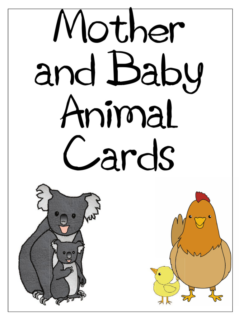 Mother and Baby Animal Pack A | PDF | Mammals | Zoology
