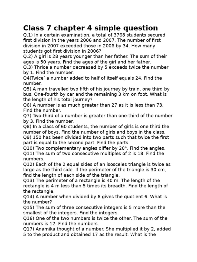 Age and Number Problems for Grade 7 | PDF | Triangle | Number Theory