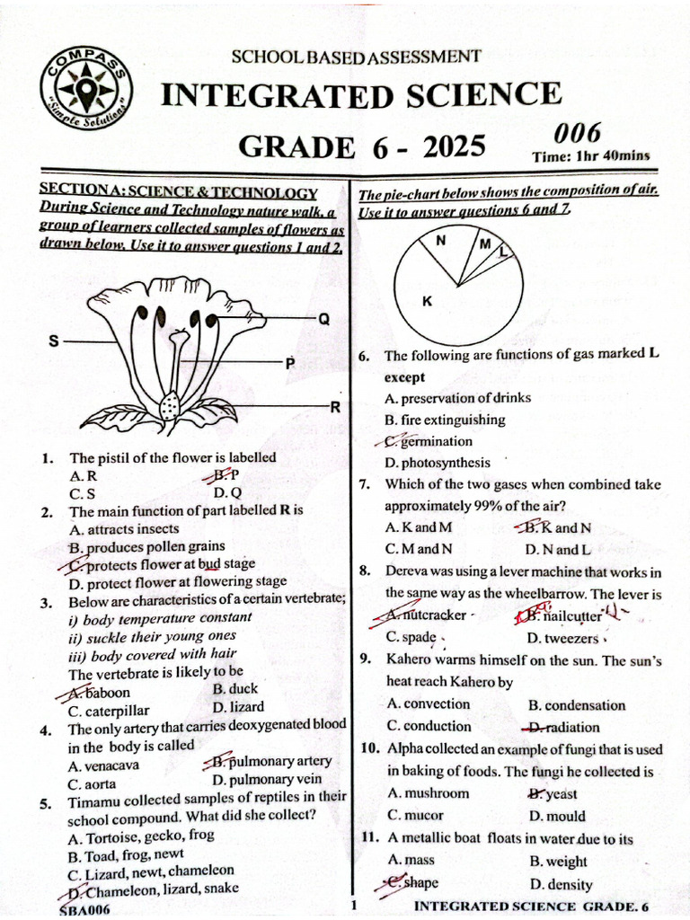 Compass 006 Int. Science Grade 6-2025 | PDF