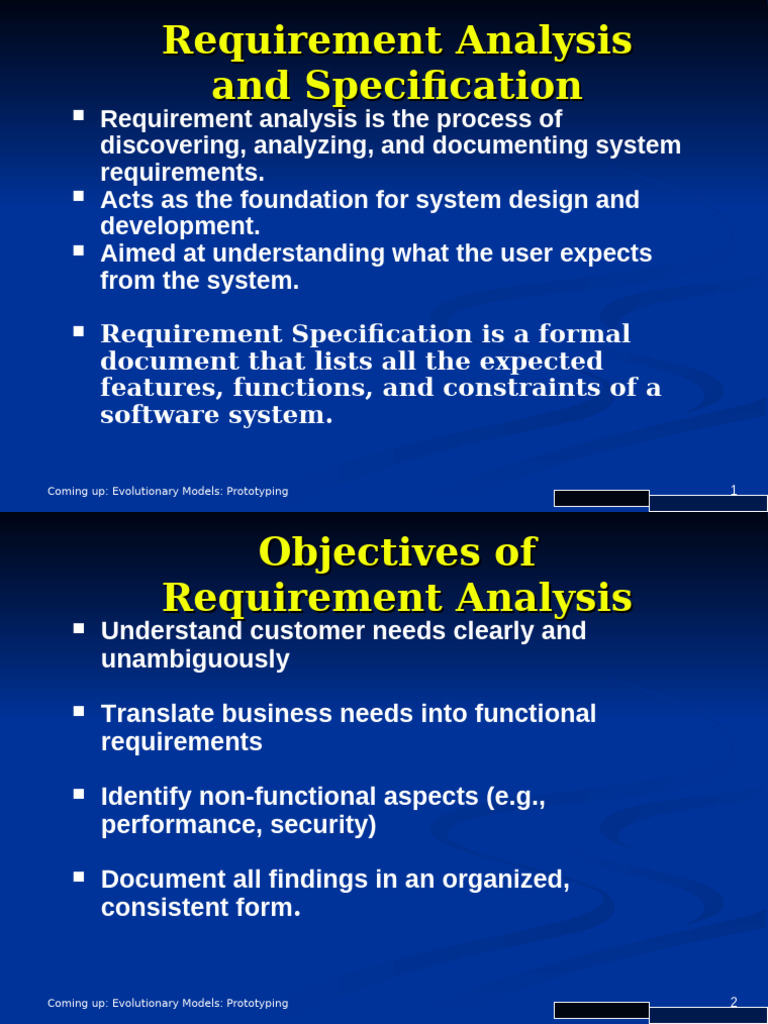 Requirement Analysis and Specification (1) | PDF | Software Prototyping | System