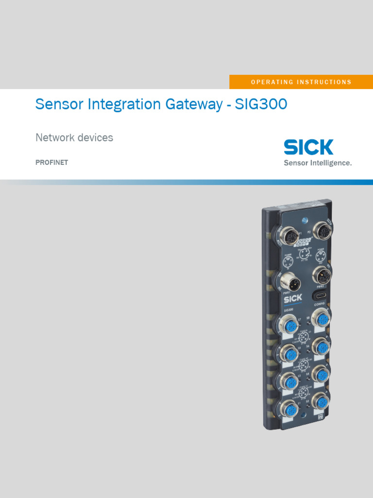 Operating Instructions Sensor Integration Gateway Sig300 Profinet en ...