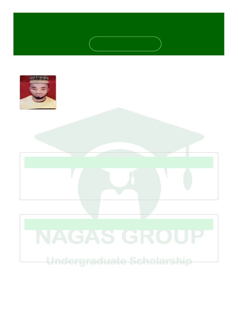 Umar Ahmad - Nagas Group Scholarship Application Slip | PDF