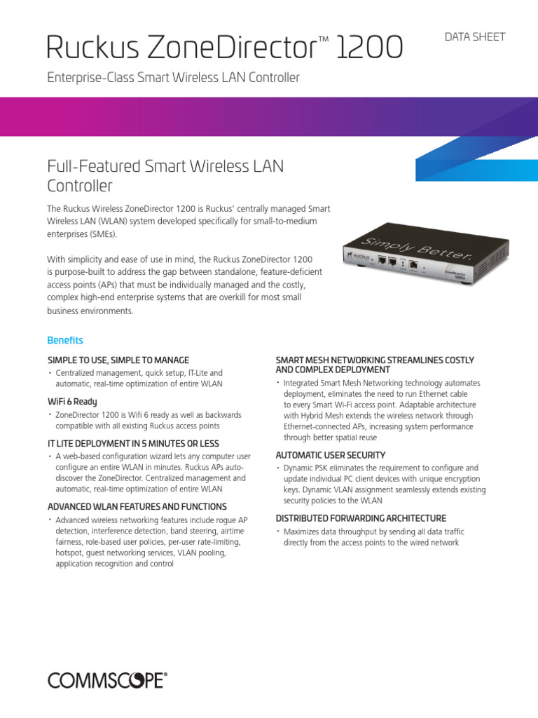 Ds Zonedirector 1200 | PDF | Wi Fi | Wireless Lan