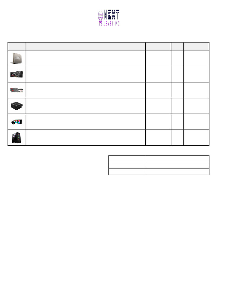 Nextlevelpc Configurateur PC | PDF