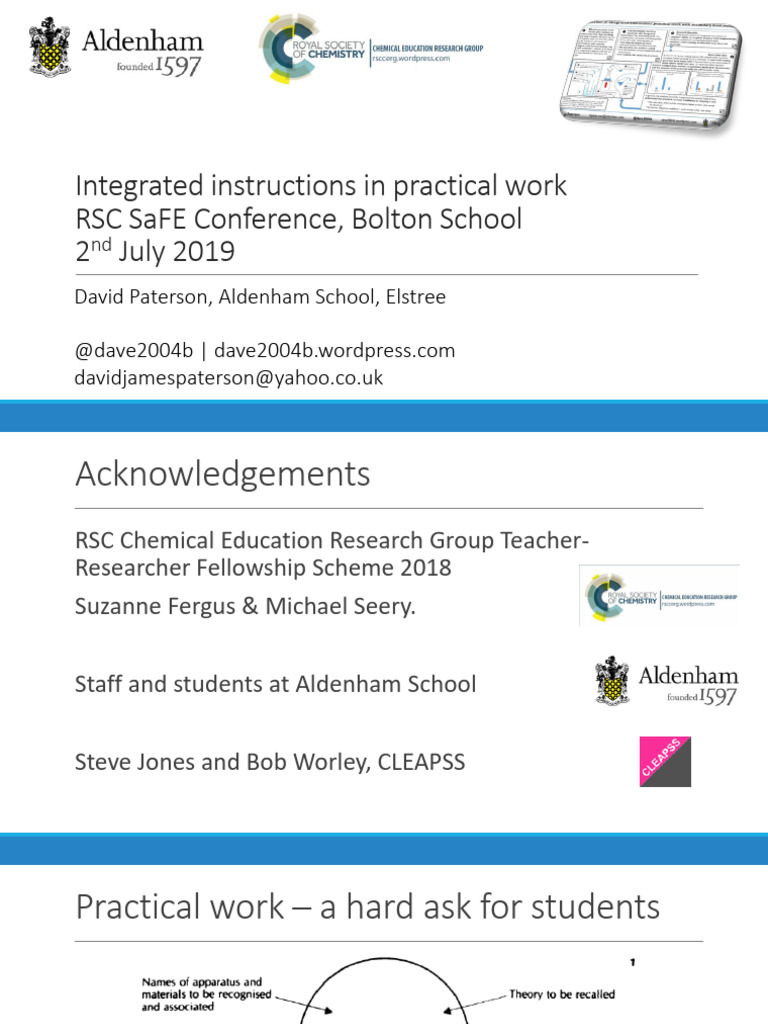 Integrated Instructions for Practical Work | PDF | Memory | Working Memory