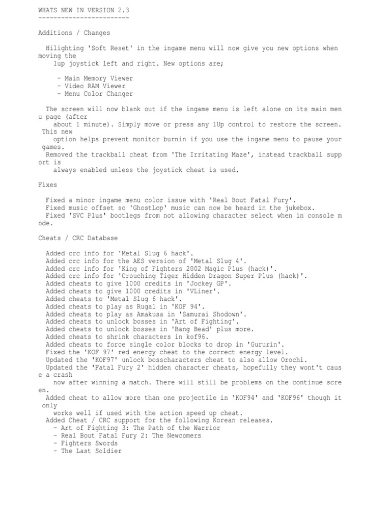 Whats New | PDF | Cheating In Video Games | Bios