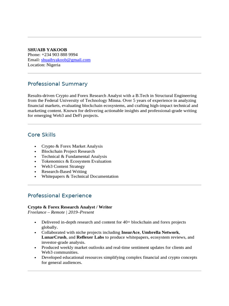 Web3 Resume | PDF