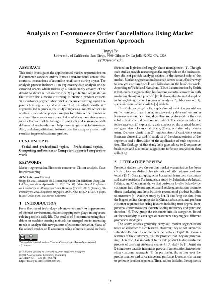 Cancelation Cluster Analysis | PDF | Cluster Analysis | Market Segmentation