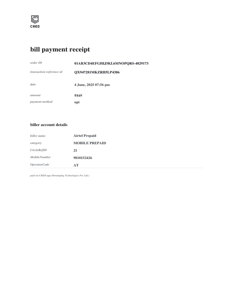 Mobile Bill June | PDF