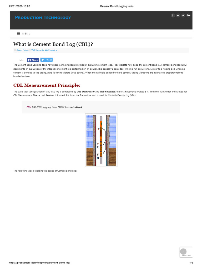Understanding Cement Bond Log (CBL) | PDF