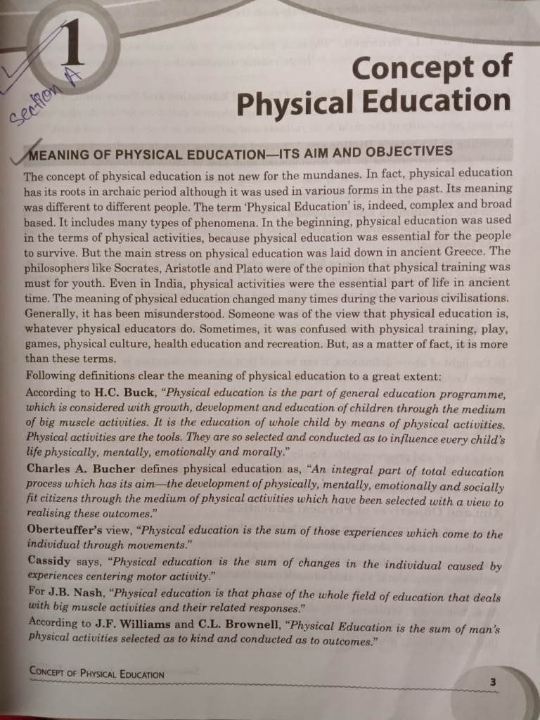 Concept of Physical Education. | PDF