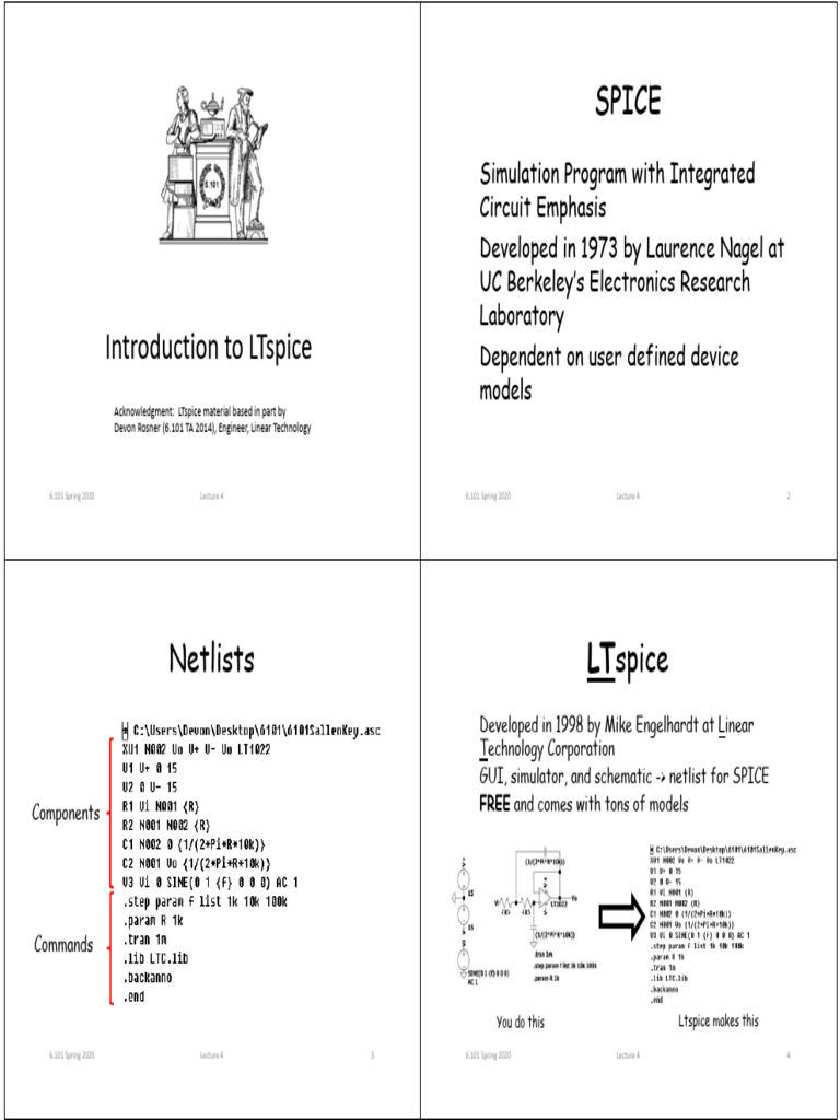 Introduction to LTspice Simulation | PDF | Operational Amplifier | Spice
