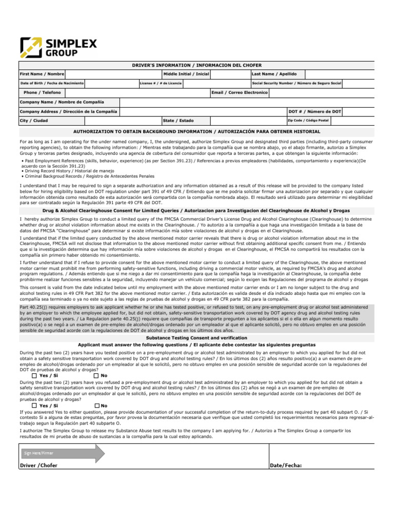 Pre-Screening Form v2 | PDF