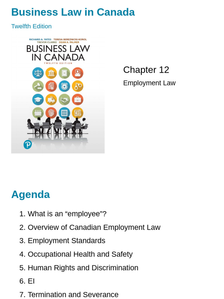Chapter 12 - Slides (v2) | PDF | Employment | Labour Law