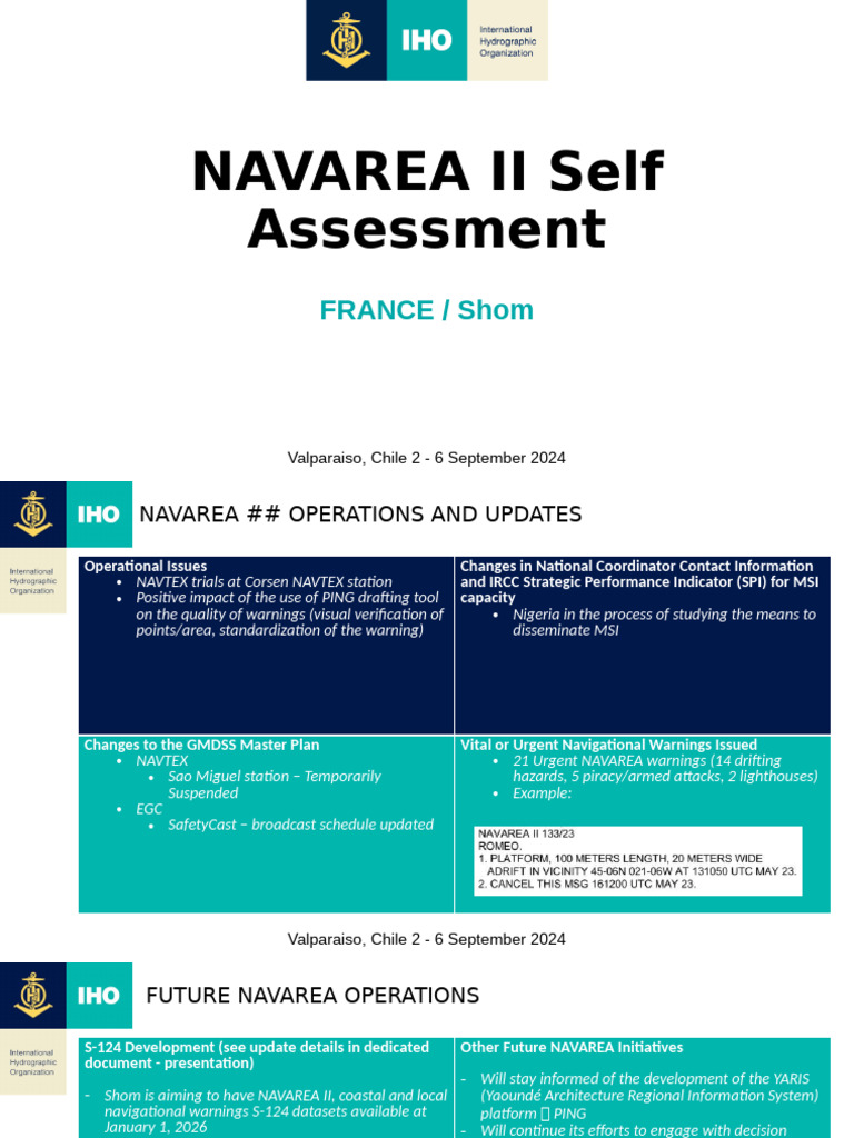 WWNWS16 - 2024 - 3.2-II - Self Assessment NAVAREA II Presentation | PDF