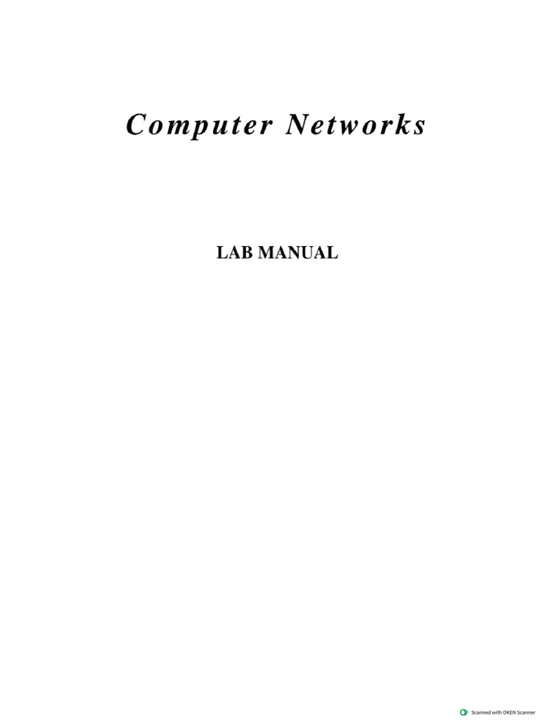 Computer Networks Lab Manual Cse B 2 | PDF
