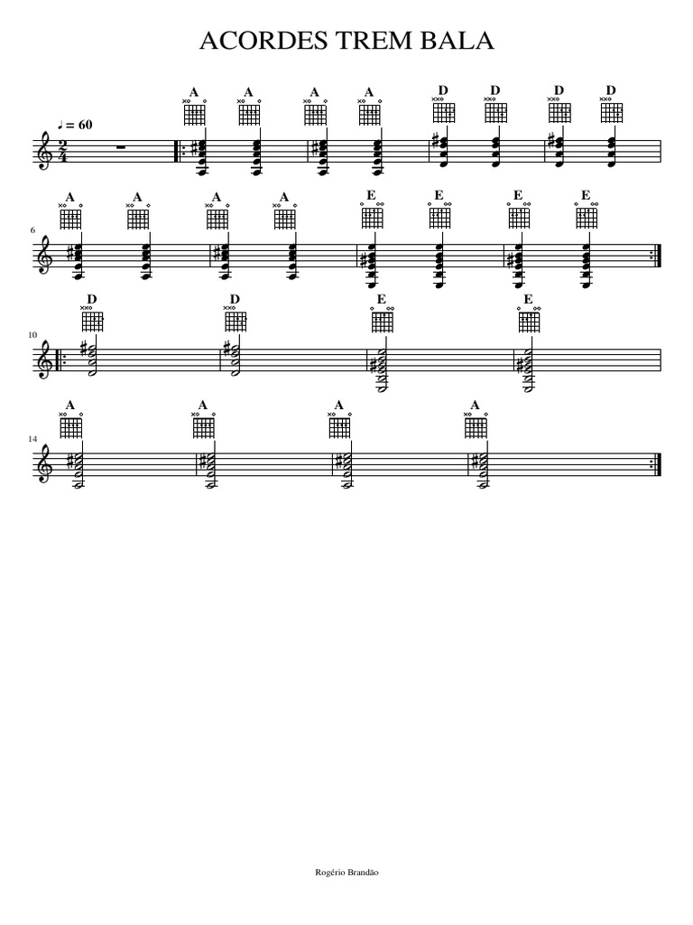 Acordes Trem Bala | PDF