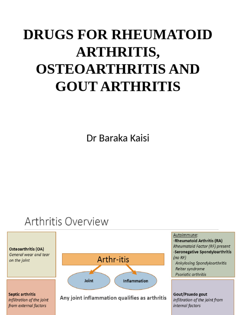 Antirheumatoid Drugs Overview | PDF | Arthritis | Medical Specialties