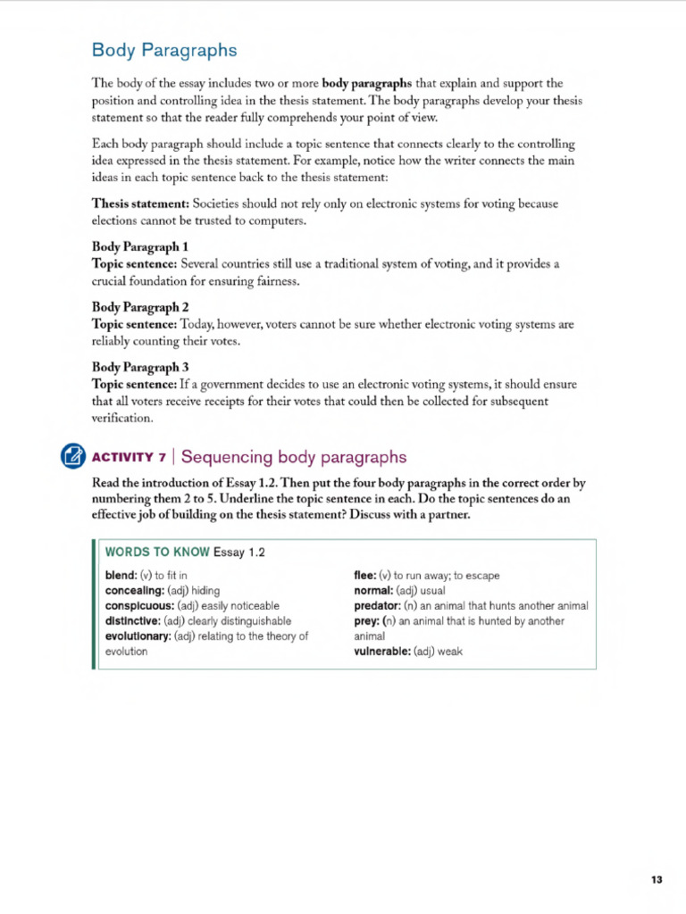 Great Writing 5 Body Paragraph | PDF