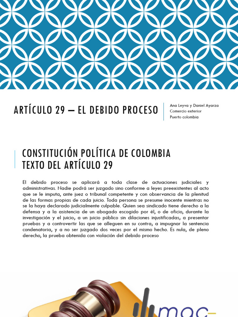 Artículo 29 - El Debido Proceso | PDF | Debido al proceso | Ley común