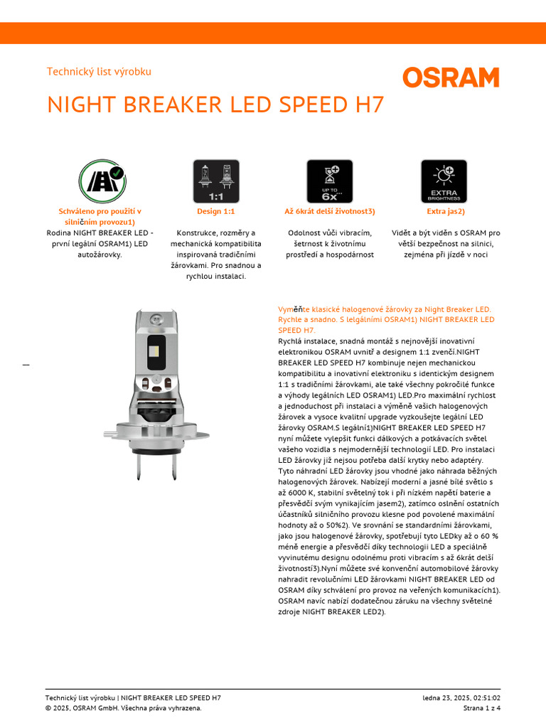 Night Breaker Speed h7 Led | PDF
