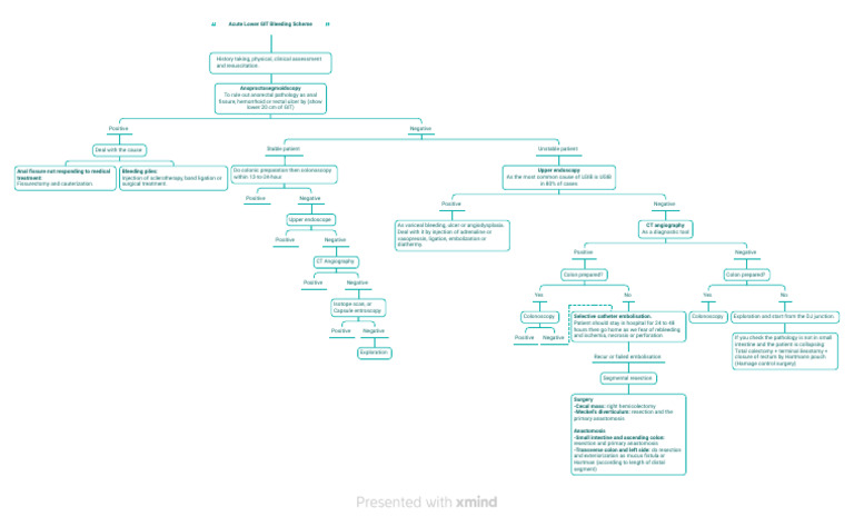Acute Lower GIT Bleeding Management Guide | PDF | Gastroenterology ...