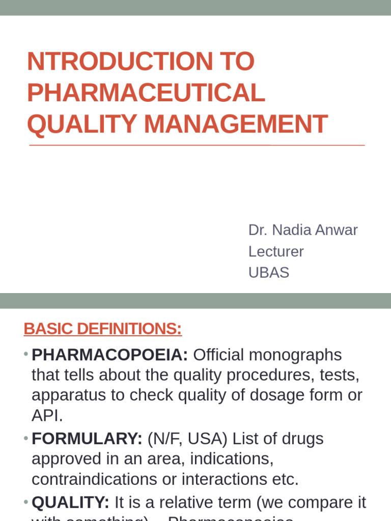 Introduction To PQM | PDF | Quality Assurance | Quality Management System