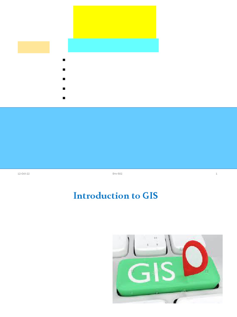 Lect-4&5 Introduction To GIS | PDF | Geographic Information System | Esri