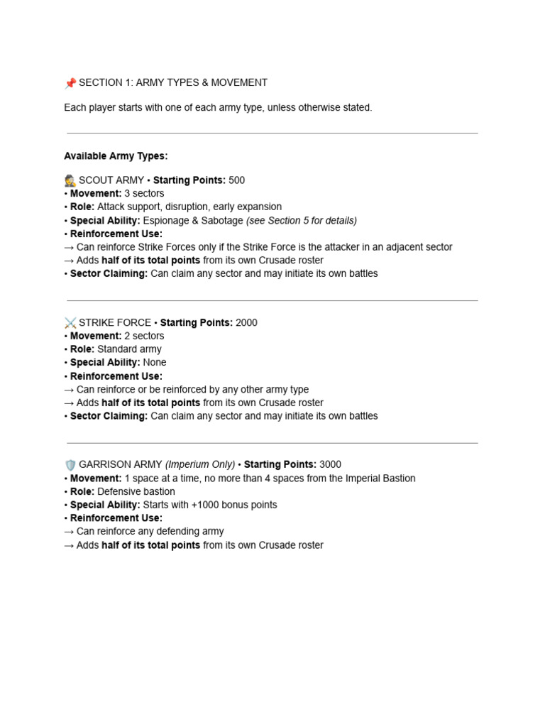 Overview of Army Types and Roles | PDF