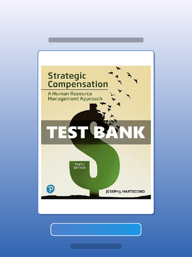 Strategic Compensation a Human Resource Management Approach 10th ...