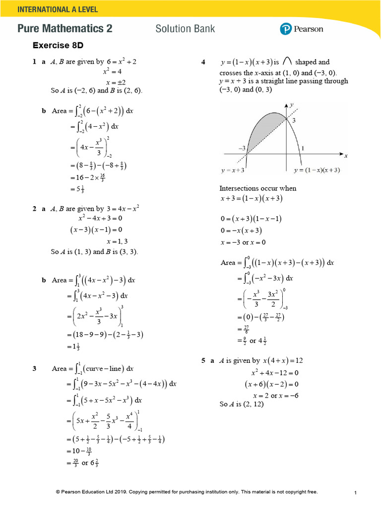 downloadMathsA LevelC2Solutionbank EdexcelChapter 8P220Exercise208D PDF ...