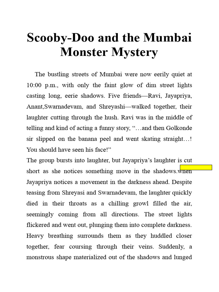 Scooby-Doo and The Mumbai Monster Mystery | PDF | Scooby Doo (Character ...